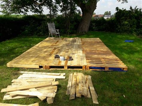 Step By Step Deck With Pallets DIY Pallet Furniture In Pallet Patio Diy Deck Pallet