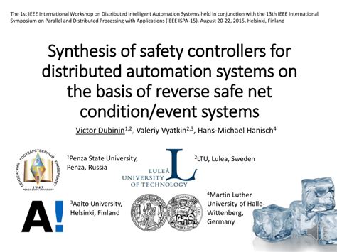 Pdf Synthesis Of Safety Controllers For Distributed Automation Systems On The Basis Of Reverse