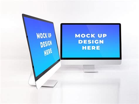 Premium Psd Computer Screen Mockup Display Mockup Pc Mockup Lcd
