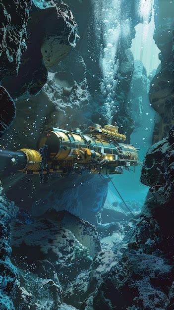 Premium Photo An Underwater Mining Operation Extracting Rare Minerals From Oceanic Vents Using