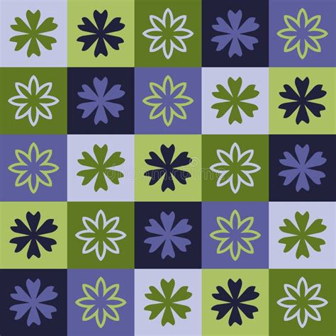 Plant Seamless Checkered Pattern Stock Vector Illustration Of Plant Textile 382922461