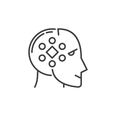 AI And ML Head Vector Machine Learning Concept Thin Line Icon Vector Art At Vecteezy