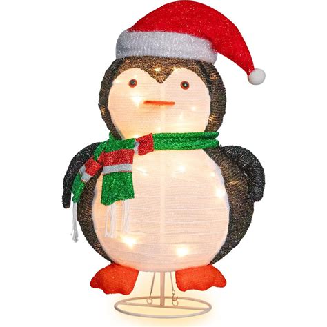 The Holiday Aisle® Christmas Penguin Decorations Metal Stand Led Easy