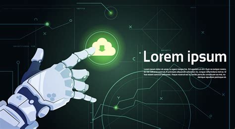 로봇 손 터치 클라우드 데이터베이스 아이콘 클라우드 컴퓨팅 기술 로봇 및 인공 지능 개념 가상현실에 대한 스톡 벡터 아트 및 기타 이미지 가상현실 개념 개념 기호