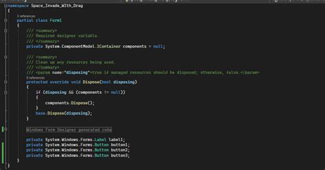 How Can I See The Auto Generated Code Of Drag And Dropped Winforms So I Can Copy Paste It R