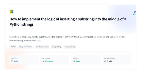 How To Implement The Logic Of Inserting A Substring Into The Middle Of