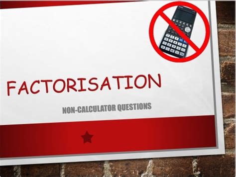 Maths Igcse Topic 02 08 Factorisation 0607