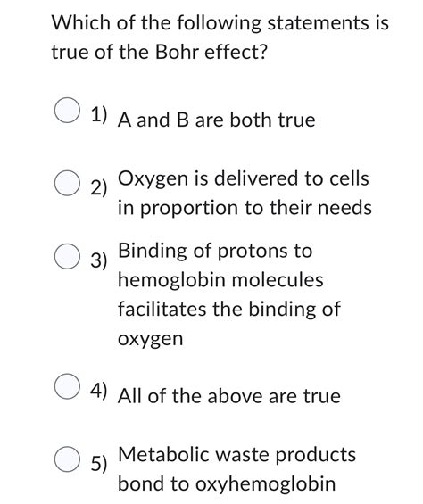Solved Which Of The Following Statements Is True Of The Bohr