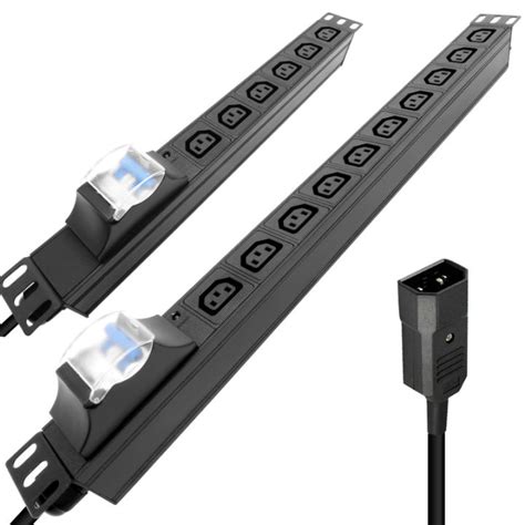 16a Air Switch Power Distribution Unit C13 Output Socket Aluminum Alloy Cabinet Pdu Power Strip