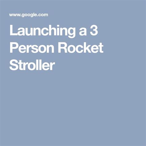Launching A 3 Person Rocket Stroller Product Launch Stroller Newborn Carseat