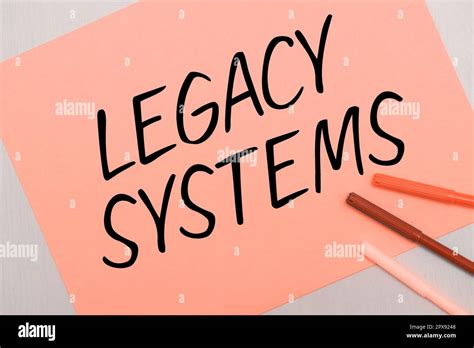 Text Showing Inspiration Legacy Systems Word For Old Method Technology Computer System Or