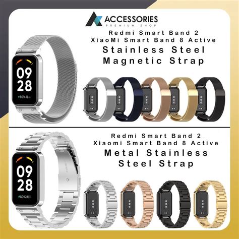 Metal Stainless Steel Strap Stainless Steel Magnetic Strap Replacement For Redmi Smart Band