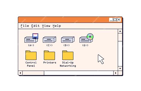 Premium Vector Computer Window Retro Interface Old 90s Nostalgic Ui