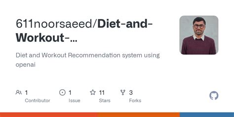 Github 611noorsaeeddiet And Workout Recommendation System Using Openai Diet And Workout