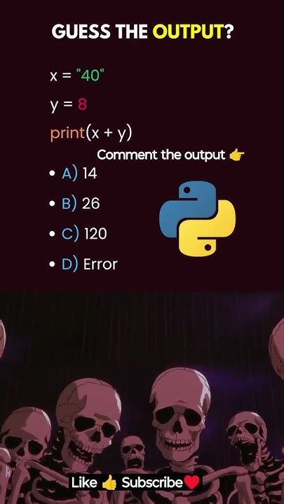 guess the output of the python quiz python full course quiz coding
