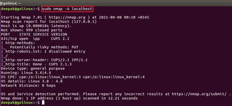 Nmap Command Examples In Linux Cheat Sheet GoLinuxCloud