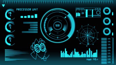 Futuristic Technology Interface Computer Data Stock Footage Video 100 Royalty Free 6021590
