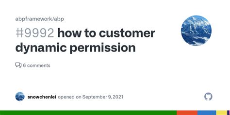 How To Customer Dynamic Permission · Issue 9992 · Abpframeworkabp