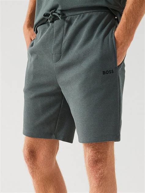 Boss Loungewear Waffle Shorts Green Very