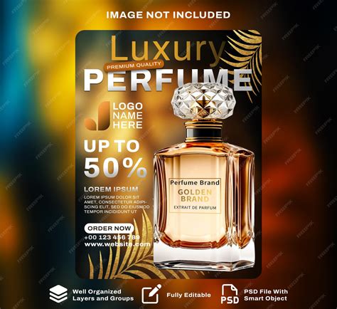 Premium Psd Luxury Perfume Poster Banner Template Design