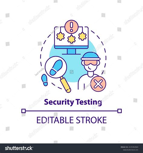 Security Testing Concept Icon Physical Security Stock Vector Royalty