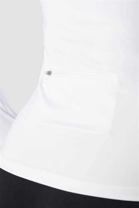 Everyday Long Sleeve 14 Stripe Zipper White Iciw