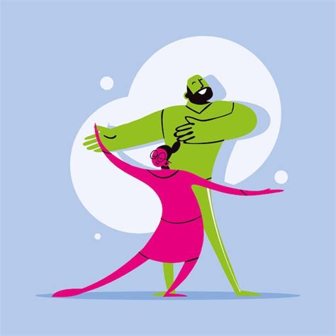 Premium Vector Dancing Happy Couple