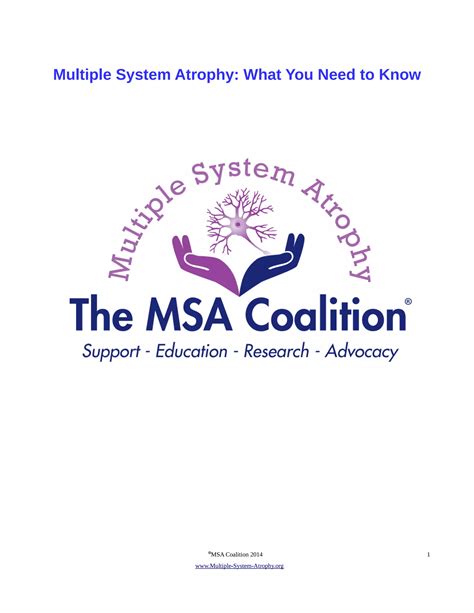 All About Multiple System Atrophy Pdf