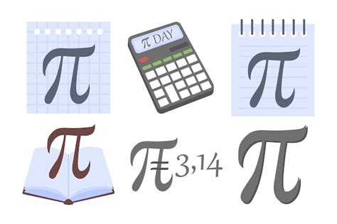 Premium Vector Pi Day Set Annual Celebration Mathematical Constant Pi