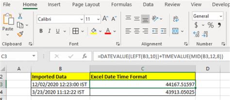 how to convert string to excel datetime