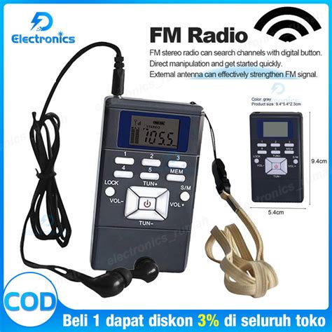 Jual Radio Saku Fm Digital Stereo Display Lcd Radio Saku Mini Fm Digital Receiver Dsp Plus