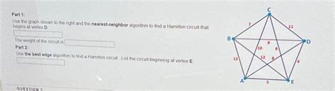 solved part 1 use the graph shown to the right and the