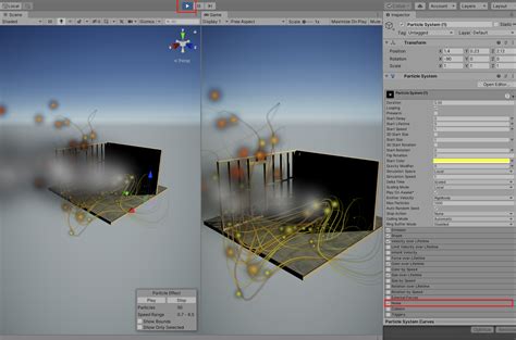 Modifying Gravity Color Size And Lifetime Of Particle Systems Unity Learn