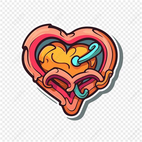 만화 일러스트 하트 스티커 클립 아트 벡터상표 Png 일러스트 무료 다운로드 Lovepik