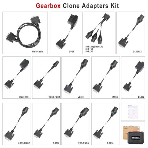 Launch X431 Ecu And Tcu Programmer With X431 Gearbox Module Cloning Device Connectors