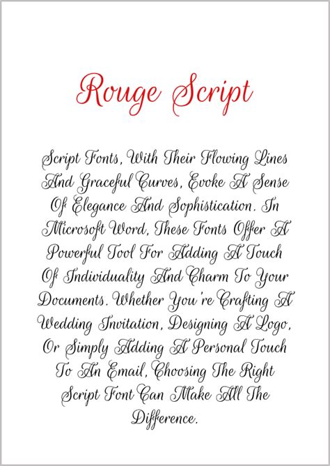 15 Microsoft Word Script Fonts
