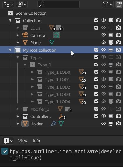 Python Programmatically Collapse Selected Collection Blender Stack Exchange