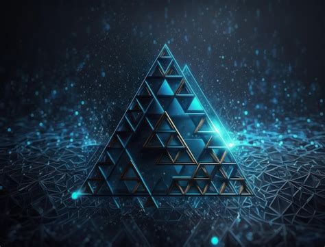 Premium Ai Image Futuristic Triangles Background Abstract Geometric Pattern Created With