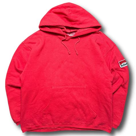 Marlboro Marlboro Cigarettes 90s Vintage Red Patch Hoodie Sweatshirt