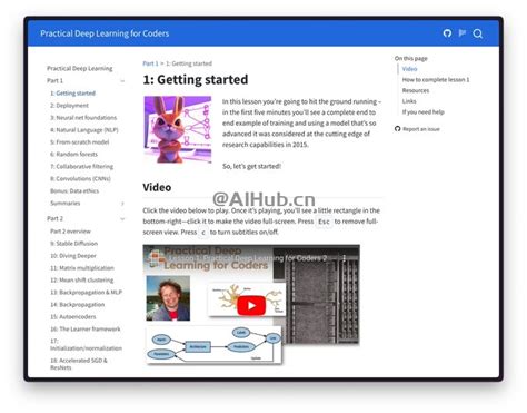 fast ai 免费在线深度学习课程 aihub工具导航