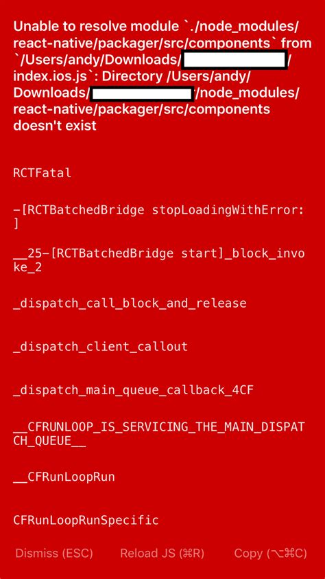 Ios Unabletoresolveerror Unable To Resolve Module `nodemodules