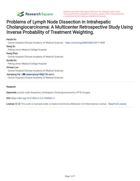 Pdf Problems Of Lymph Node Dissection In Intrahepatic