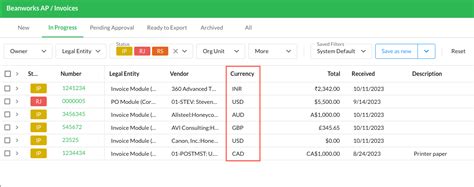 How To Use The Currency List Nextgen Quadient Ap Support Help Center