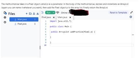 The Method Below Takes In A Pixel Object Called P As Chegg