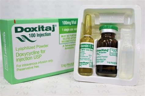 Doxycycline For Injection USP 100mg Manufacturer In India