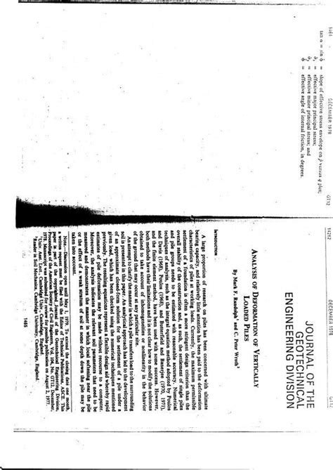 Analysis Of Deformation Of Vertically Loaded Piles
