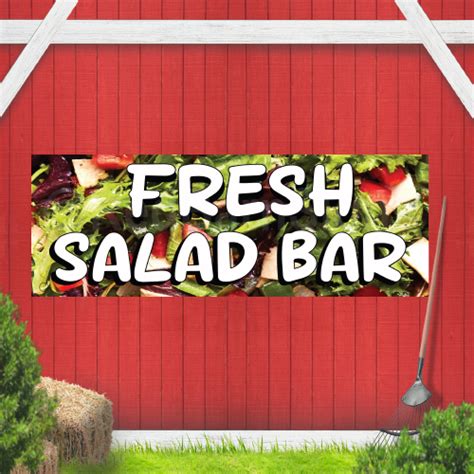Fresh Salad Bar Indoor Outdoor Vinyl Banner Design Ebay