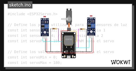 Solar Tracker Esp32 Wokwi Esp32 Stm32 Arduino Simulator