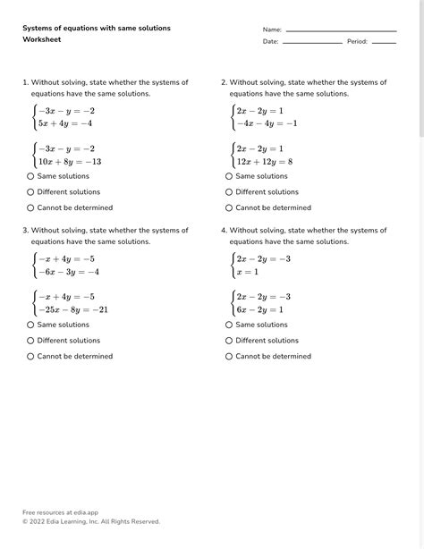 solving systems of equations with matrices worksheet answers