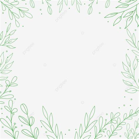 Outline Leaf Frame Design Element Banner Invation Vector Leaf Outline